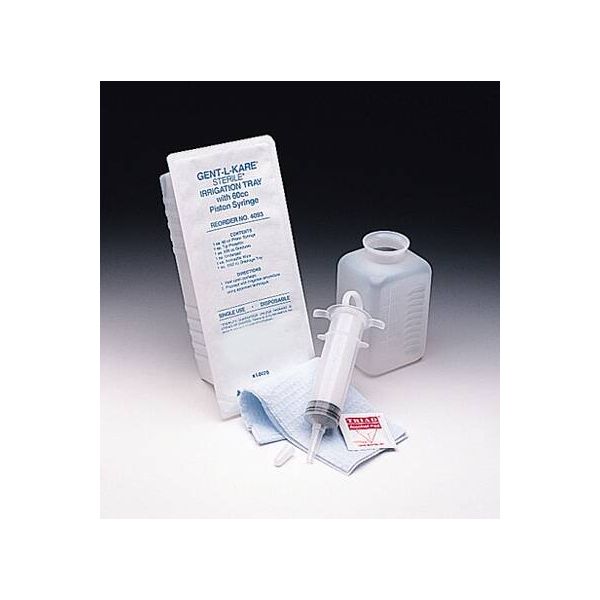 Medegen Medical Gent-L-Kare Irrigation Tray, Piston Syringe, 4093