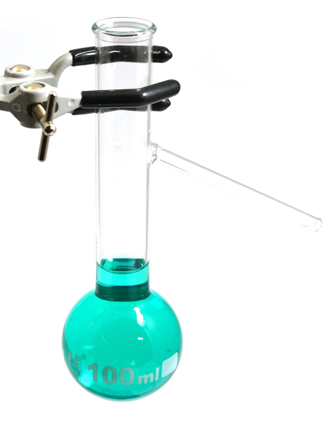 125ml, Distilling Flask, Round, Bottom, Borosilicate Glass (Qty. 1)