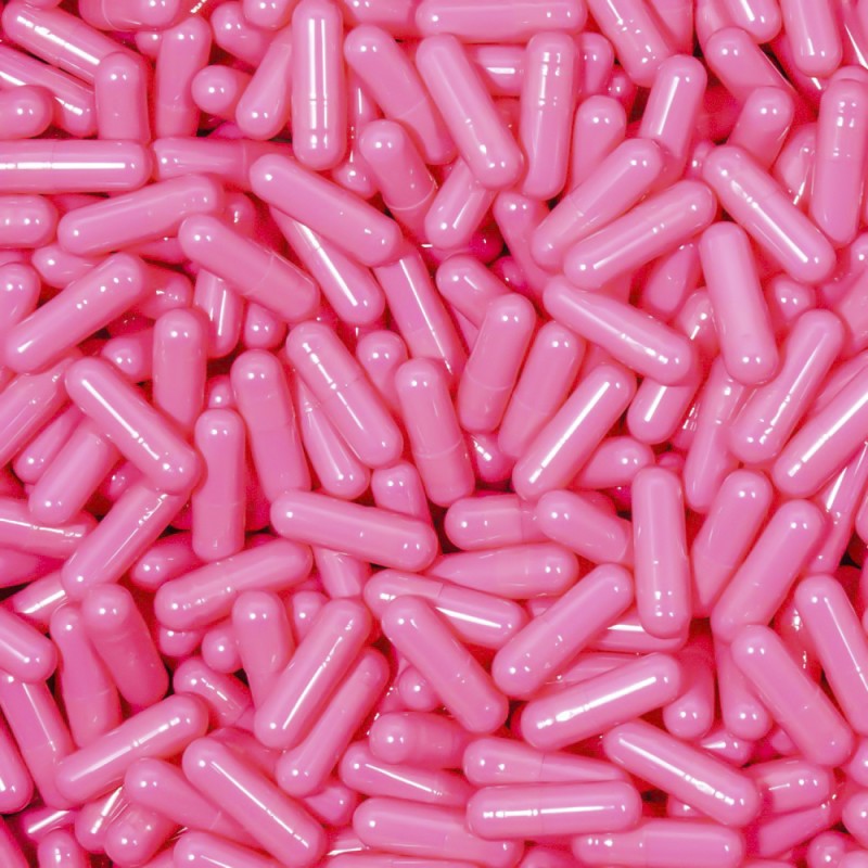 Pink Gelatin Capsules, Size 3 (Qty.2500) in gripper jar