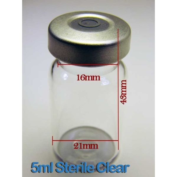 5ML Clear Sealed Sterile Depyrogenated Glass Vials (Silver)